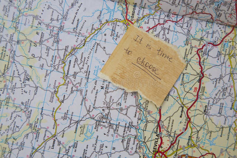 Time To Choose - Clock Reminds To Decide Stock Illustration ...