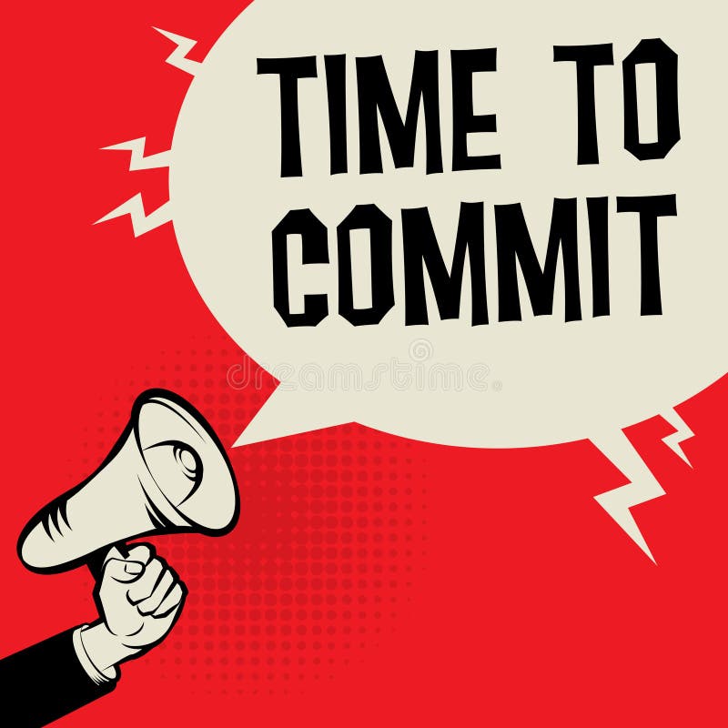 Time To Commit Business Concept Stock Vector - Illustration of ...