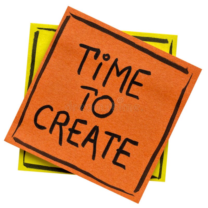 Time To Create Reminder Note Stock Image - Image of sticky, note: 98533207