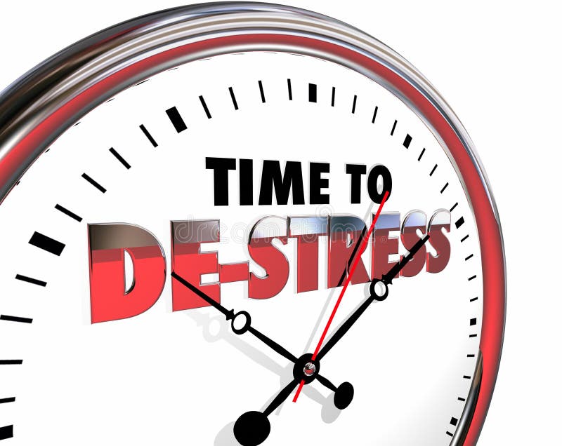 Time To De-Stress Clock Relax Enjoy Life Stock Illustration ...