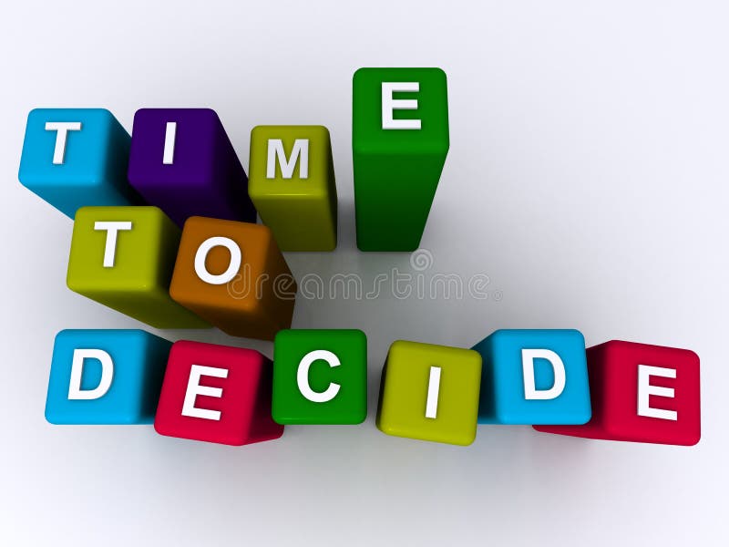 Time to decide stock illustration. Illustration of direction - 28552700