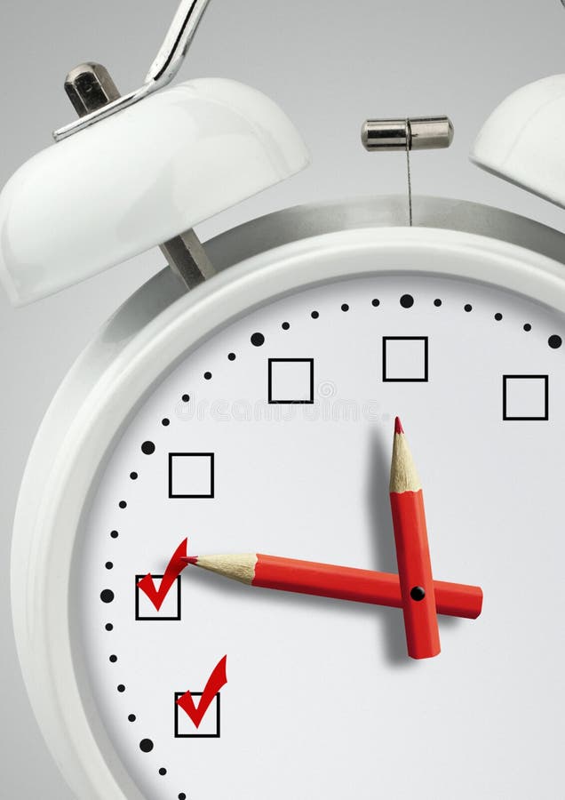 Time To Do, Concept , Clock with Check Marks Stock Illustration ...