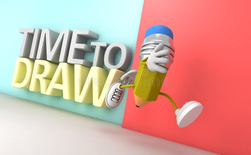 Time to draw. stock image. Image of sentence, letter - 55350967