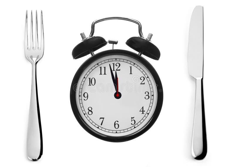 Time to eat stock photo. Image of hungry, alarm, table - 135878352