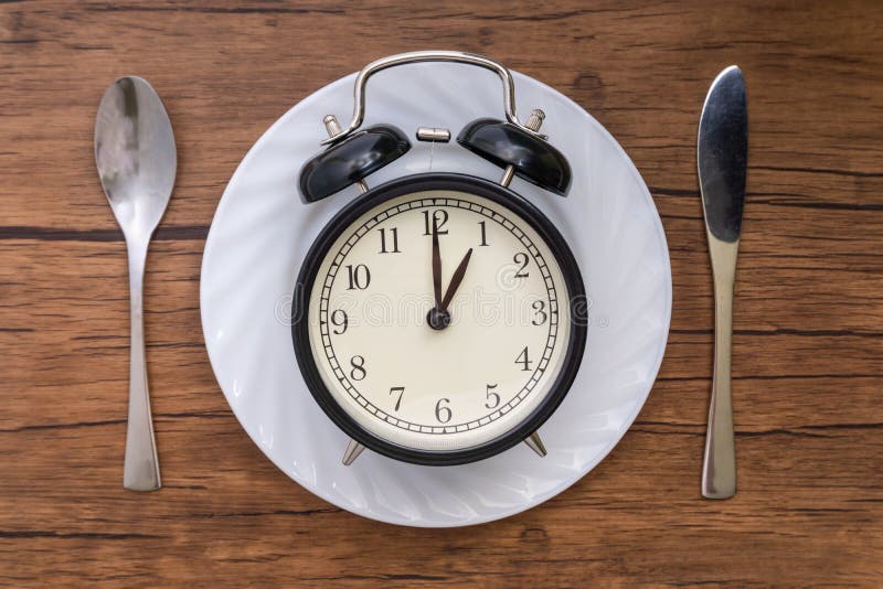Time To Eat. Lunch Time, Breakfast and Dinner Concept Stock Image ...