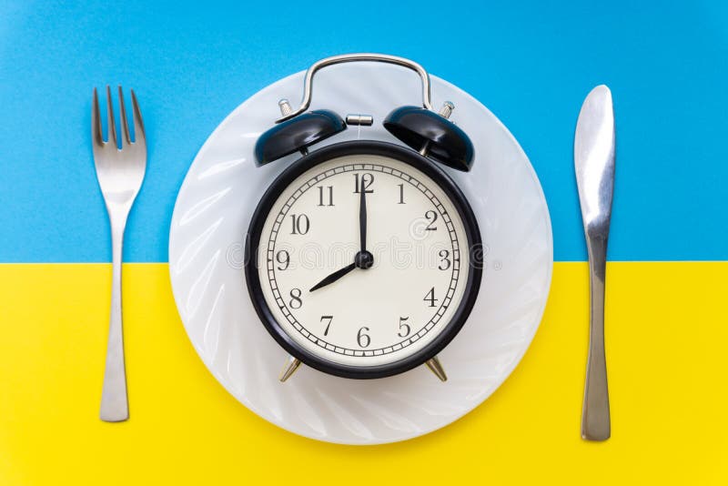 Time To Eat. Lunch Time, Breakfast and Dinner Concept Stock Image ...