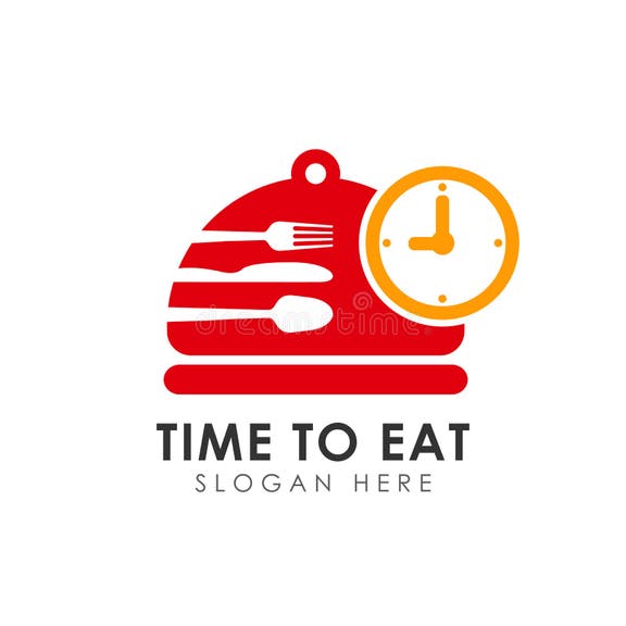 Time To Eat Vector Icon Design. Eat Time Logo Design Template Stock ...