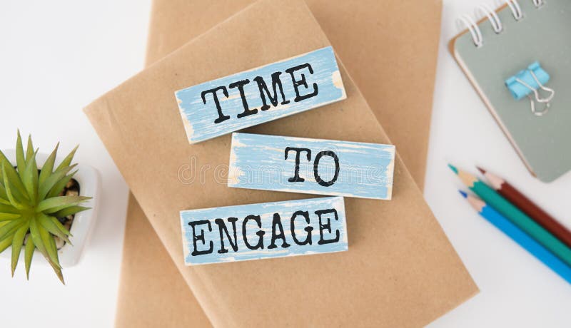 Time To Engage Text on Cubes Stock Photo - Image of time, interaction ...