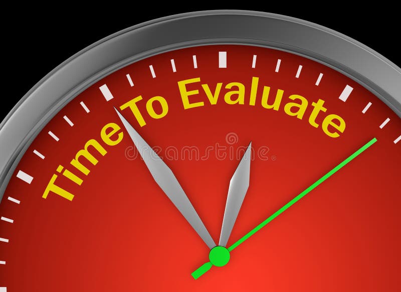 Time To Evaluate Words Stopwatch Timer Evaluation Stock Illustration ...