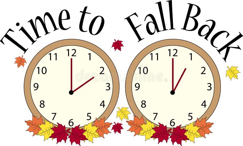 Time To Fall Back Clocks with Vector Format Stock Vector - Illustration ...