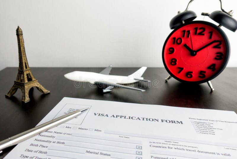 Time To Fill this Blank Visa Application Form Stock Image - Image of ...