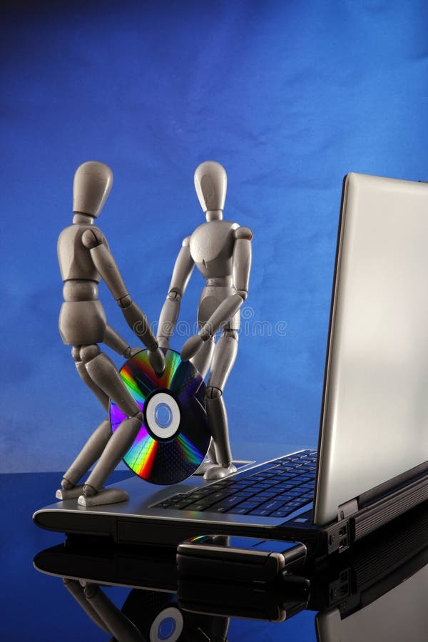 Time To Fix it, Give Me that CD. Stock Photo - Image of start ...