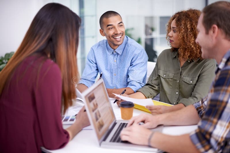 Time To Get those Creative Ideas Flowing. a Team of Designers Having a ...