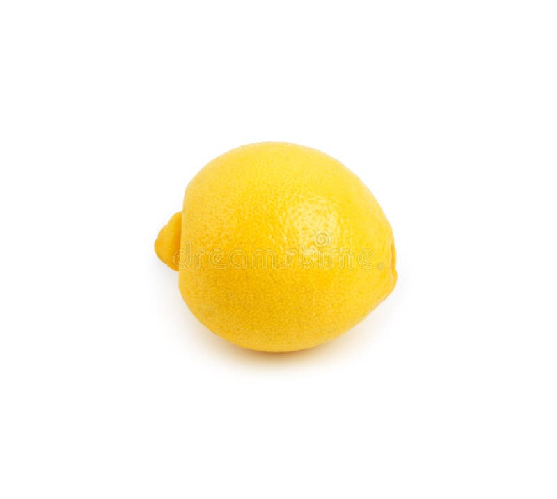 Time To Get Zesty. Studio Shot of a Single Lemon Isolated on White ...