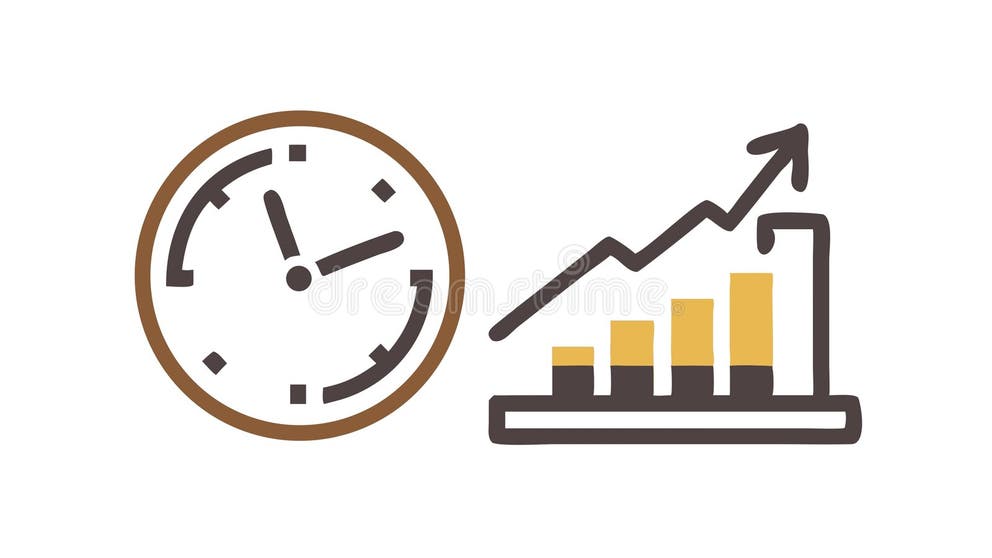 Time To Growth Icon, Progress Tracking, Business Development Timeline ...