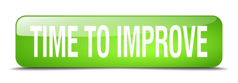 Time to improve button stock vector. Illustration of website - 119885315