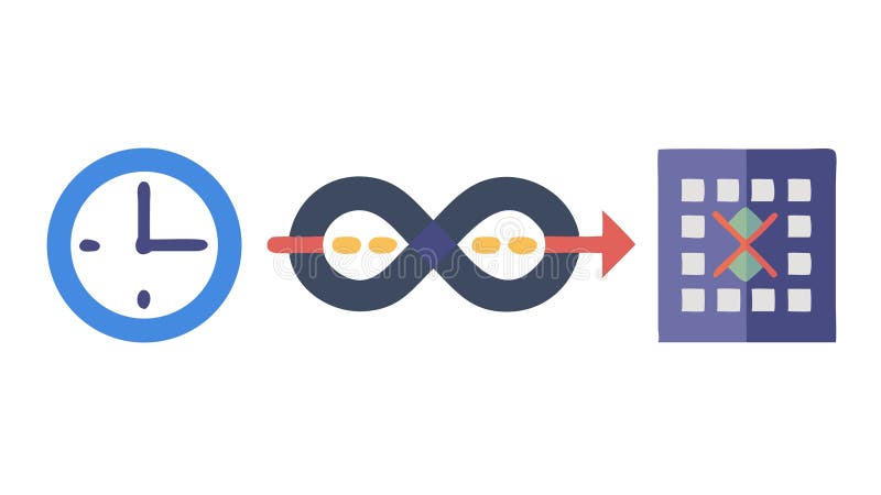 Time To Infinity and Digital Computation, Vector Design Generative AI ...