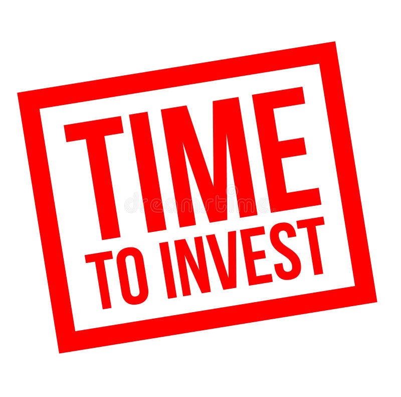 Time To Invest stamp stock vector. Illustration of purchase - 142258535