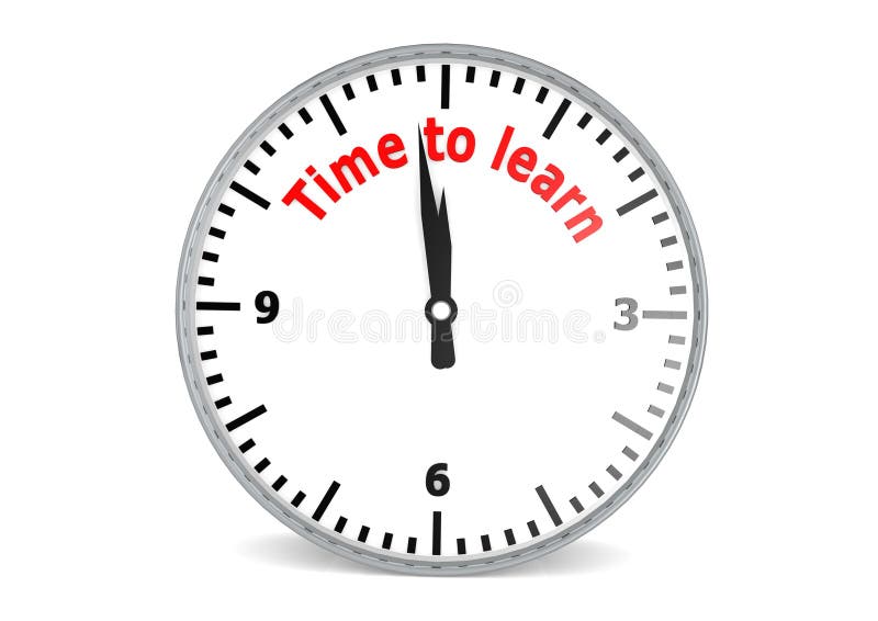 Time to learn clock stock illustration. Illustration of idea - 39509832