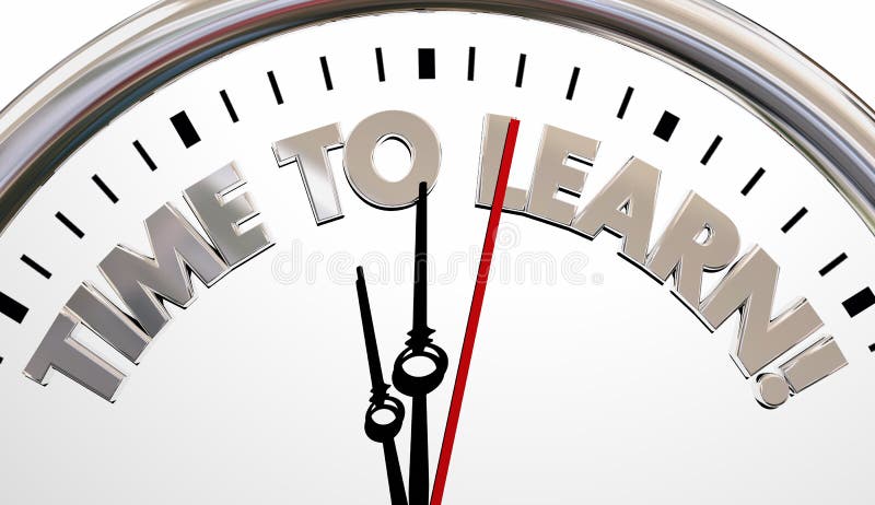 Time for Training Clocks Education Skills Learning Stock Illustration ...