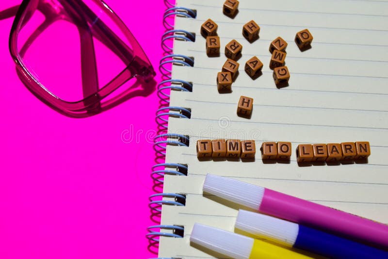 Time To Learn Message Written on Wooden Blocks. Education Concepts ...