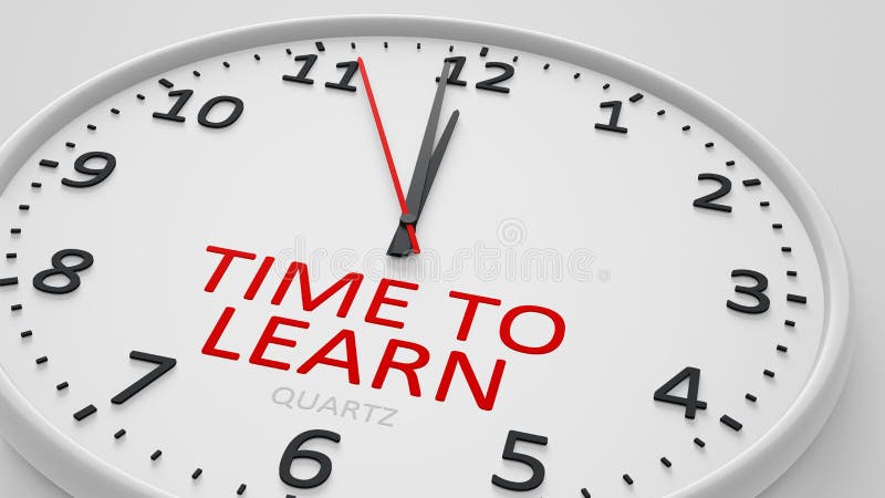 Time To Learn Modern Bright Clock Style Stock Illustration ...