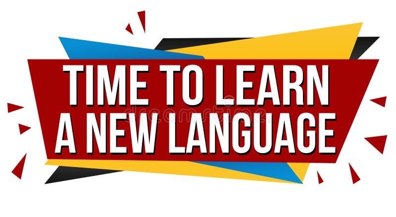 Time To Learn English Banner Design Stock Vector - Illustration of ...