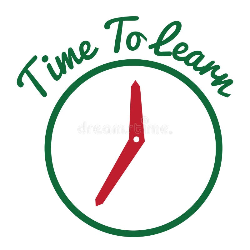 Time to Learn stock vector. Illustration of alert, college - 81264586