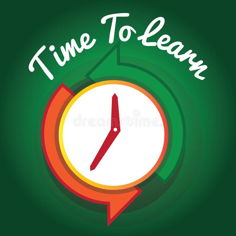 Time to Learn stock illustration. Illustration of colorful - 81272886
