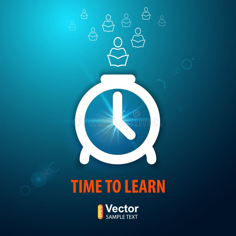 Time to learn stock vector. Illustration of concept, school - 63498984