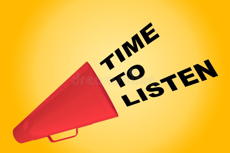 Time to Listen concept stock illustration. Illustration of relaxation ...