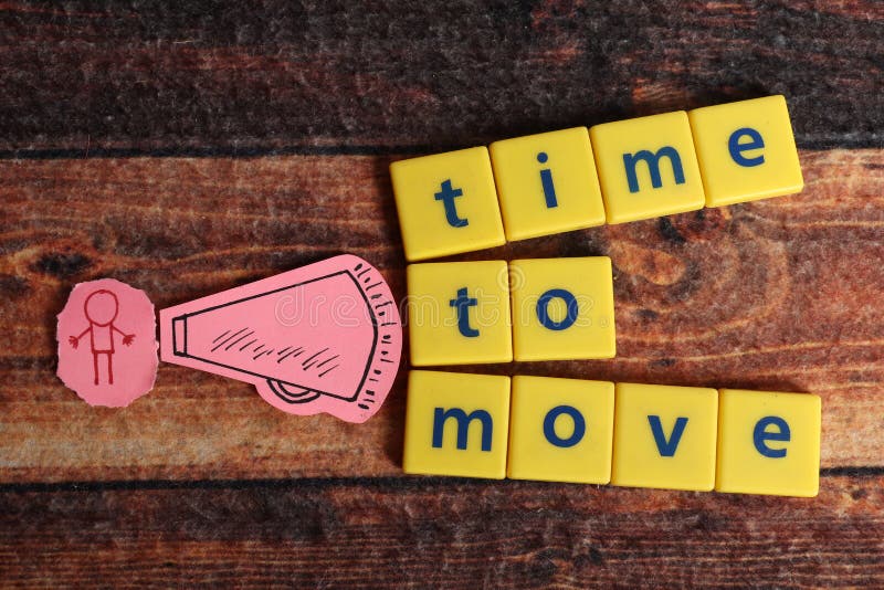 Time to move stock illustration. Illustration of communication - 155522515