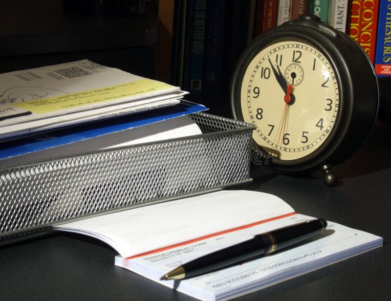 Time to pay the bills stock image. Image of books, responsibility - 2346045