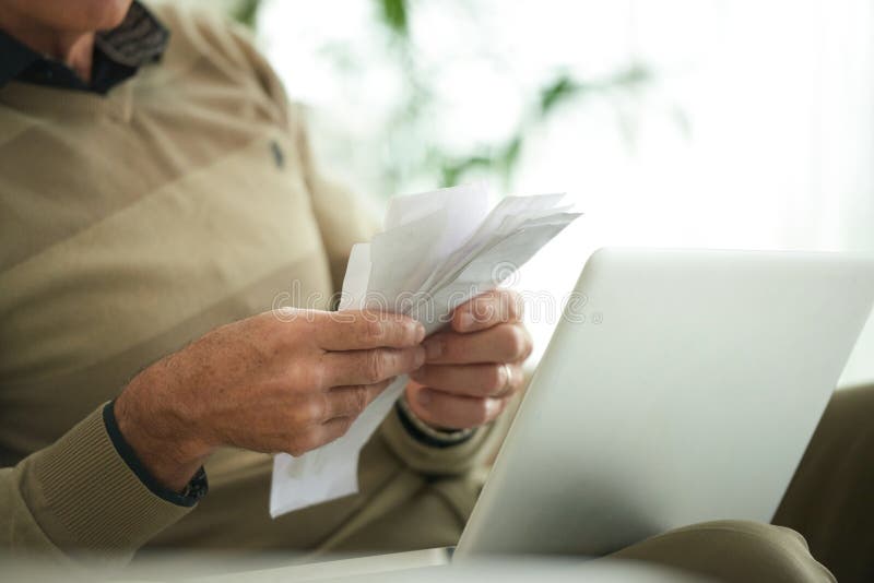 Time to pay bills stock image. Image of bill, holding - 116818537