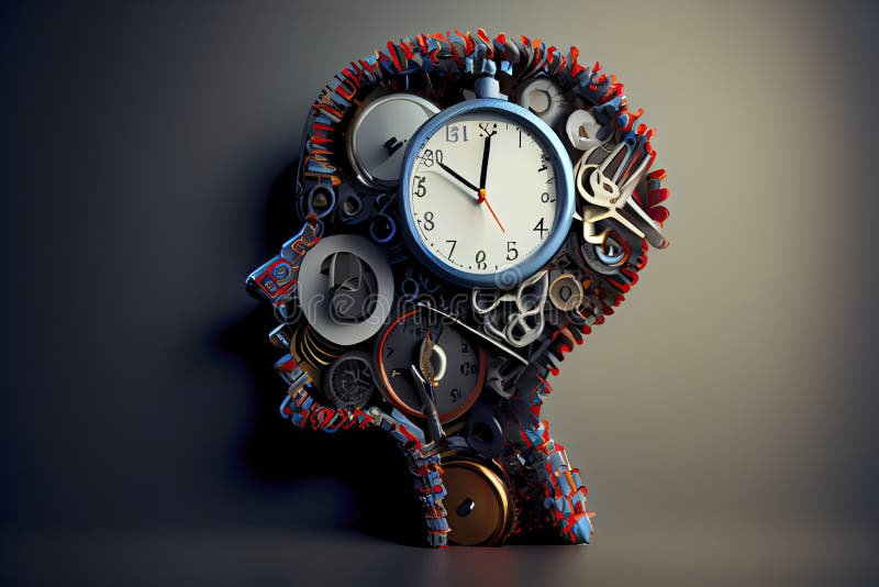 Time To Plan and Implement Business Concept, Action Group of Clocks in ...