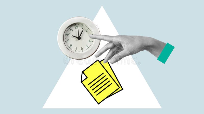 Time To Plan is Shown Using the Collage with the Clock and Papers ...
