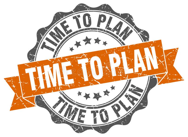 Time to plan stamp stock vector. Illustration of sign - 88189739