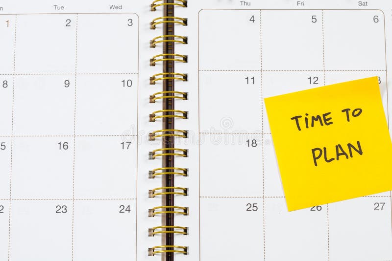 Time To Plan Text on Calendar Stock Photo - Image of asking, business ...