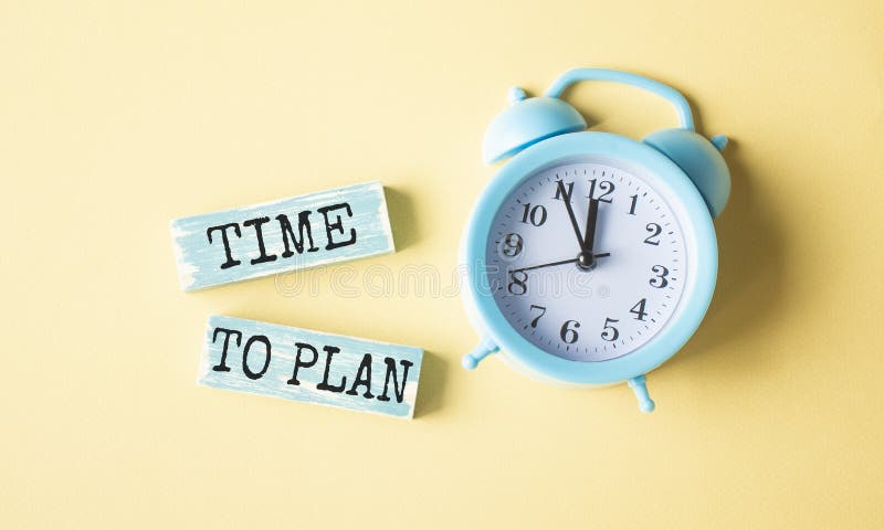 TIME TO PLAN - Words on Wooden Blocks with Stock Photo - Image of time ...