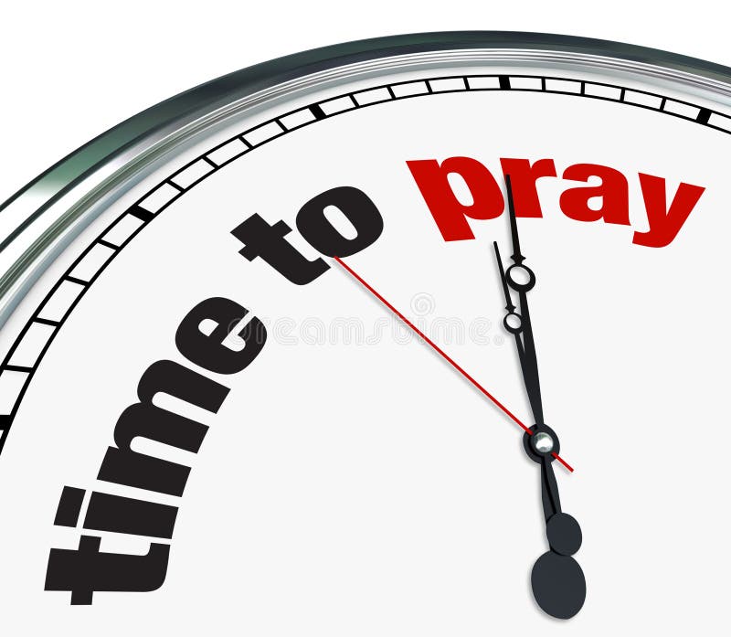 Time to Pray - Clock stock illustration. Illustration of communication ...