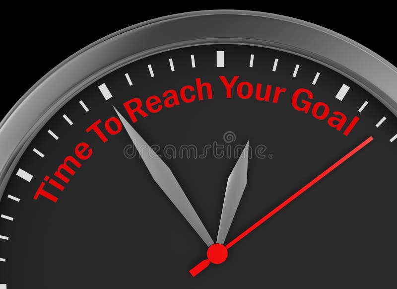 Time to reach your goal stock illustration. Illustration of business ...