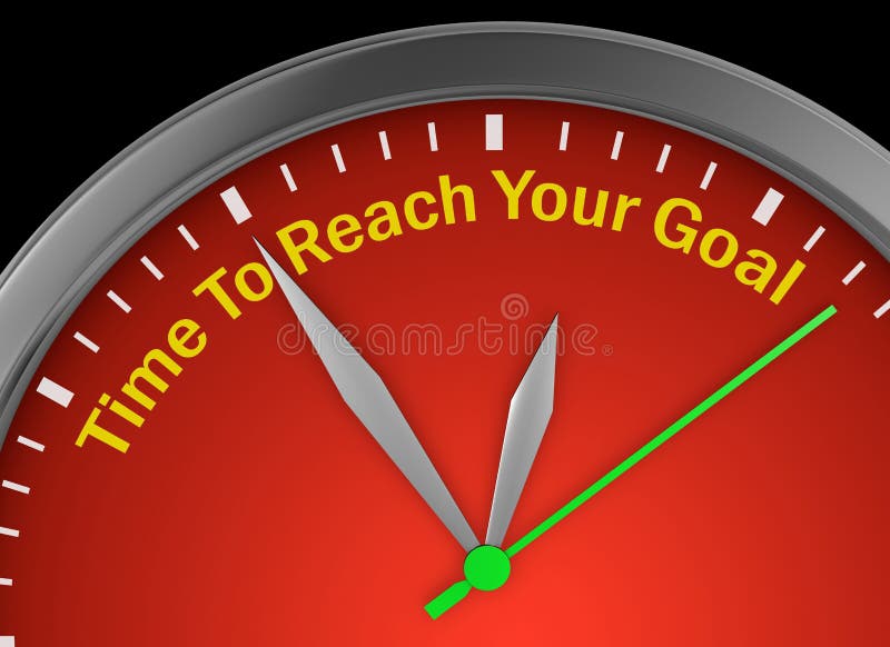 Time to reach your goal stock illustration. Illustration of goal - 84839175