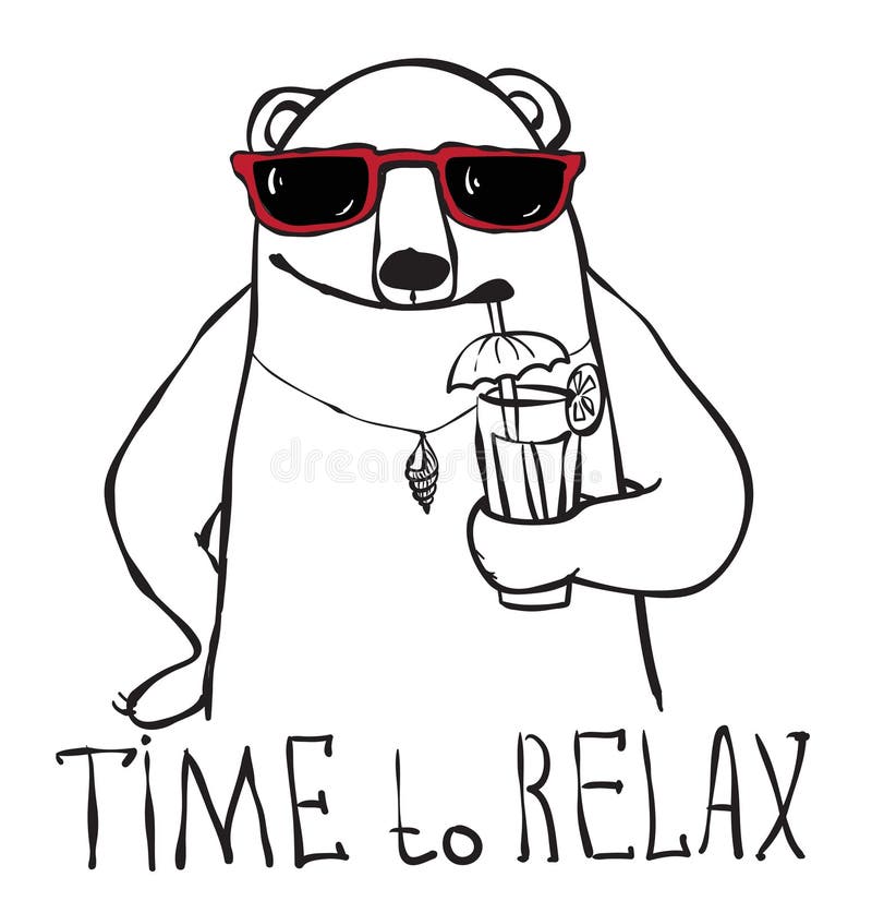 Time to relax stock vector. Illustration of look, graphic - 77305367