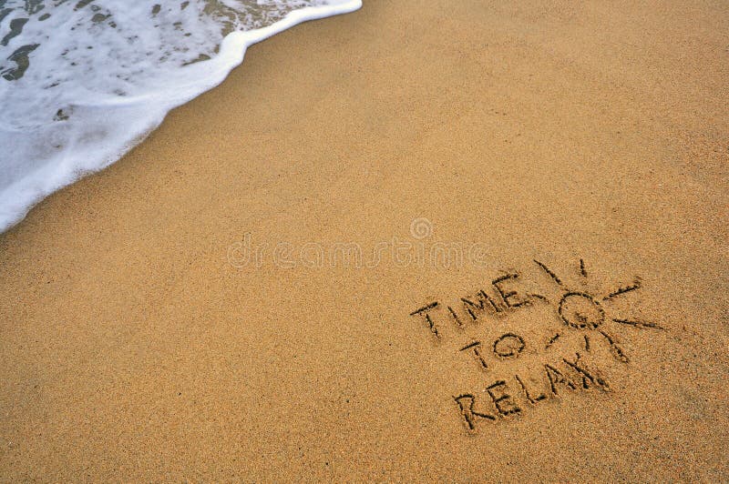 Time to relax sign stock photo. Image of relax, wave - 48130878