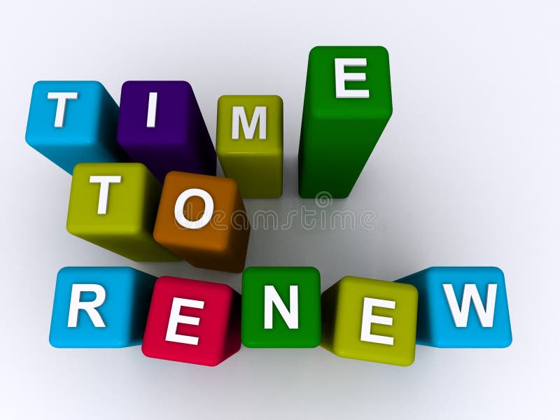 Time to renew stock illustration. Illustration of renew - 68842780