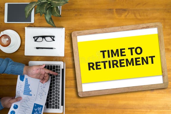 Time to retirement stock image. Image of laptop, management - 70655665