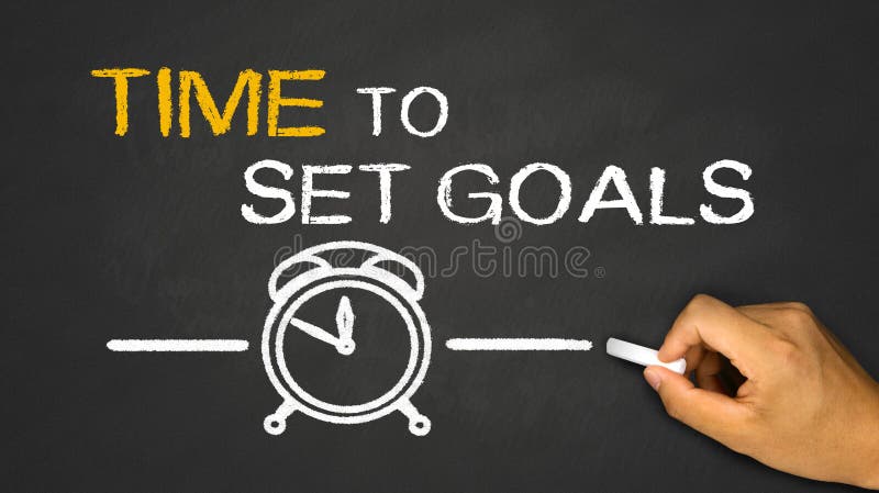 Time to set goals stock image. Image of goal, time, improve - 48391771