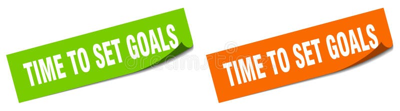 Time to set goals stock vector. Illustration of retro - 120122509