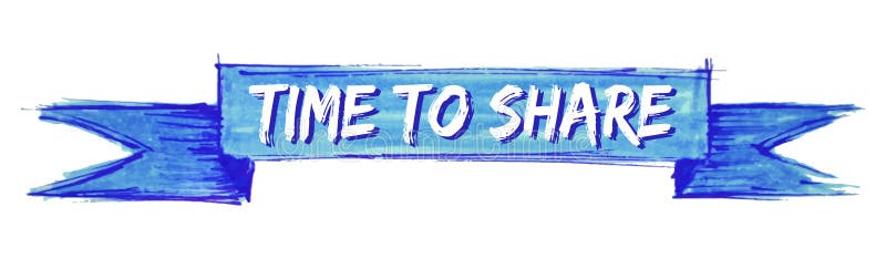 Time to share ribbon stock vector. Illustration of background - 146027415