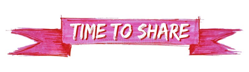 Time to share ribbon stock vector. Illustration of vector - 146028816